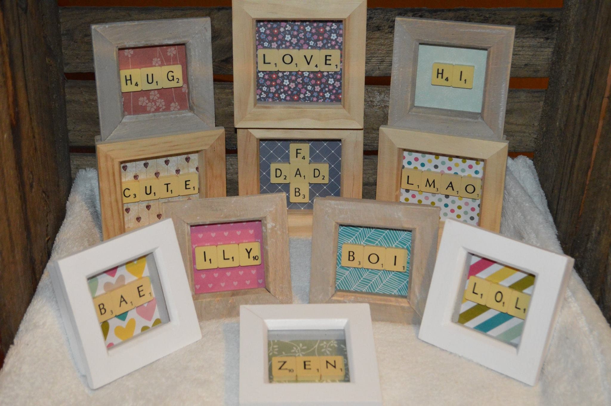 Mini Scrabble Frame - Love - Etsy