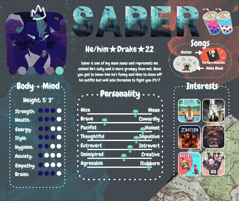 Fully Customizable Canva Character Sheet Template - Etsy