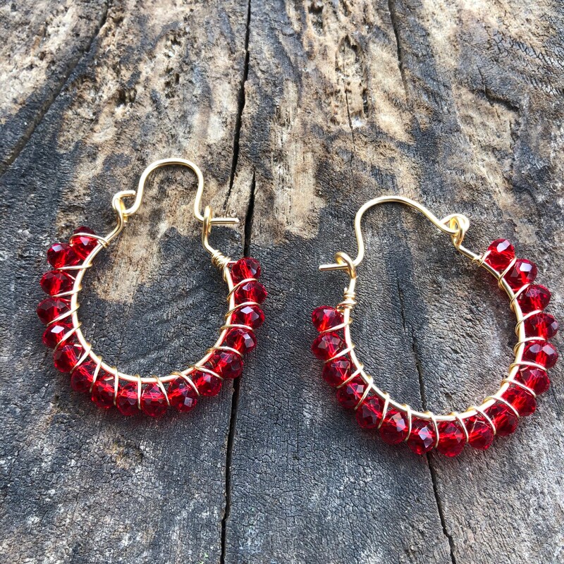 Wire Wrapped Hoops - Etsy
