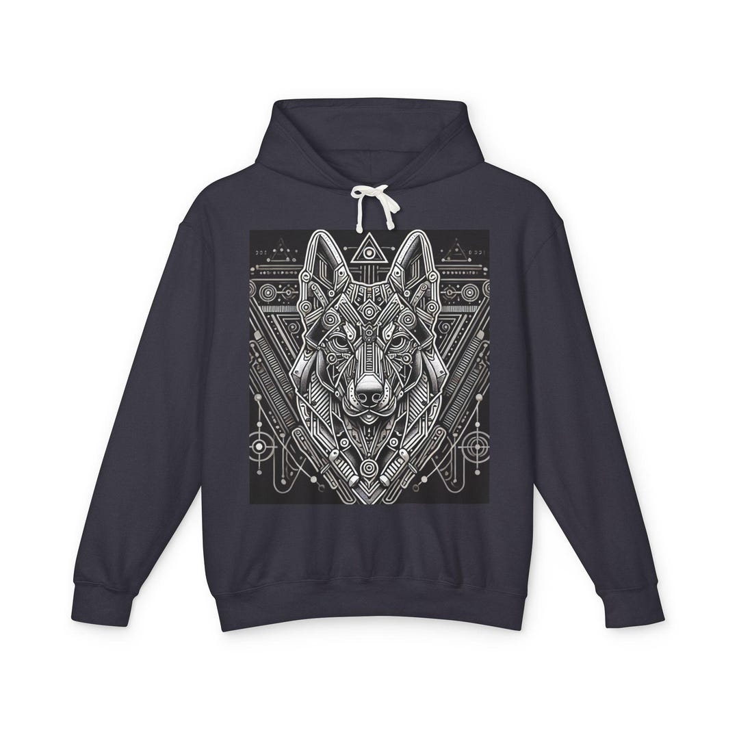Cyber Shepherd Geometric Hoodie, Futuristic German Shepherd Design ...