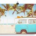 Printed Poster, Retro Surf by the Sea, Retro Surf Van, Beach Wall Decor ...