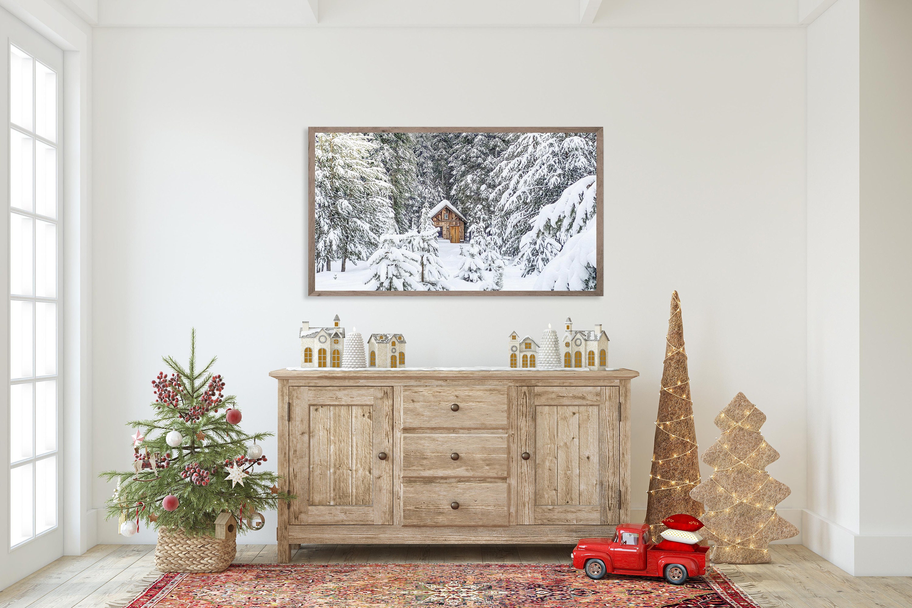Woodland Cabin Samsung Frame TV Art Instant Download - Etsy