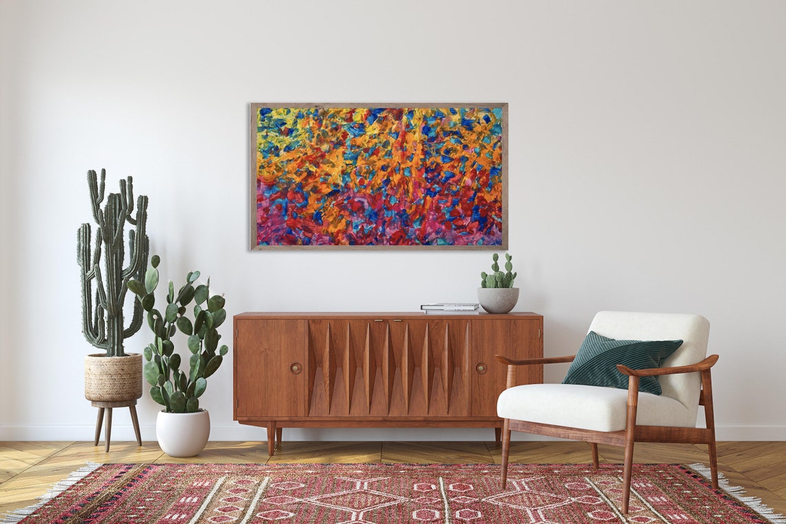 Samsung Frame TV Art Instant Download Colorful Paint on - Etsy