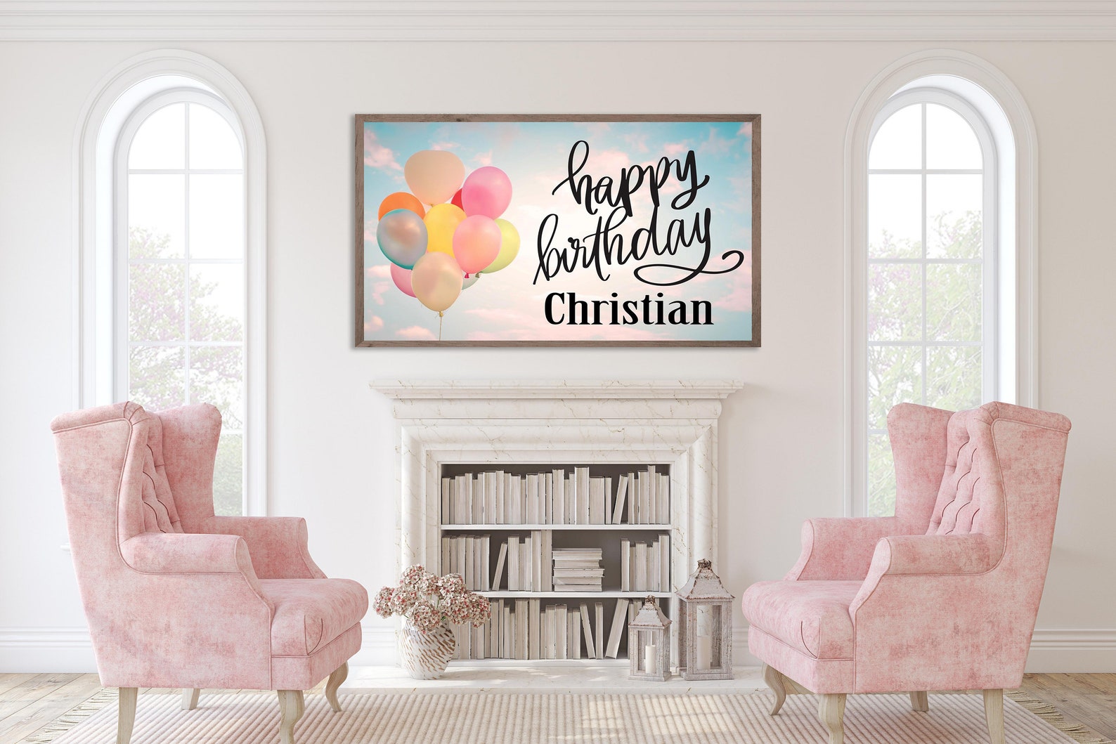 Samsung Frame TV Art Balloons Happy Birthday Samsung Art TV | Etsy