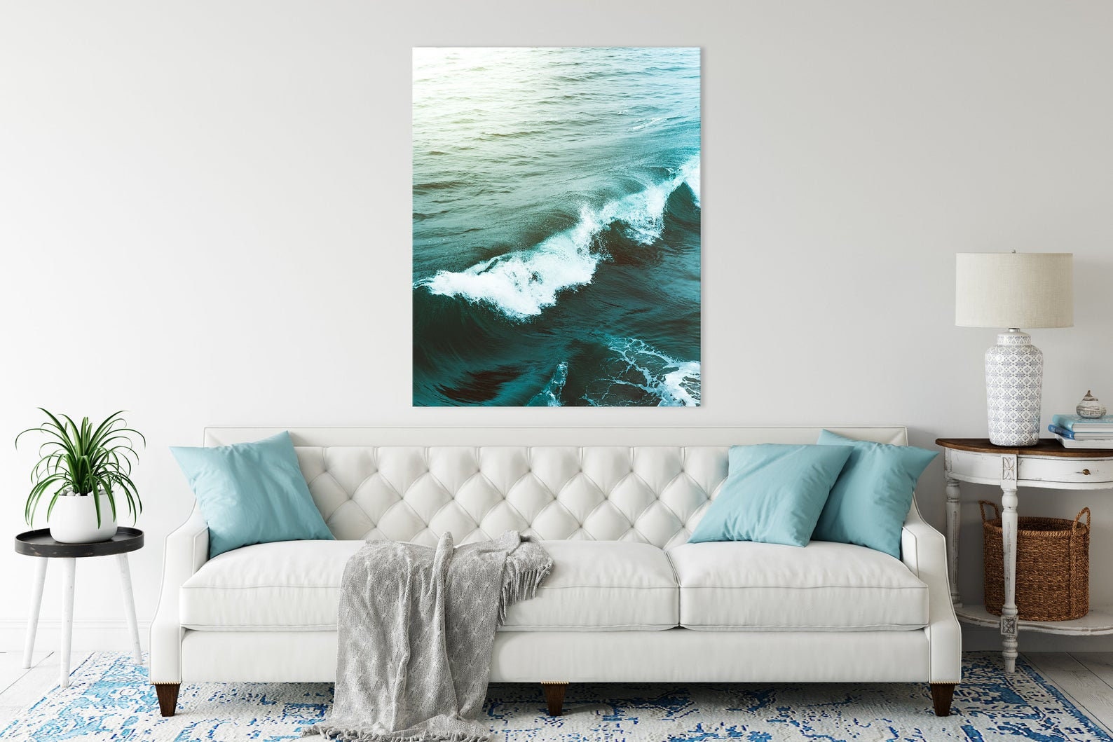 Ocean Wave Print on Canvas various Sizes Beach Wall Decor - Etsy