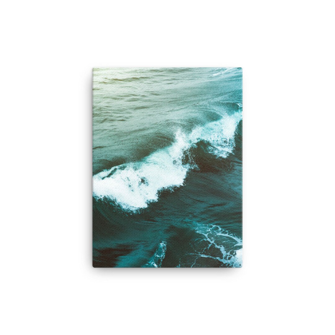 Ocean Wave Print on Canvas (various Sizes), Beach Wall Decor, Beach ...