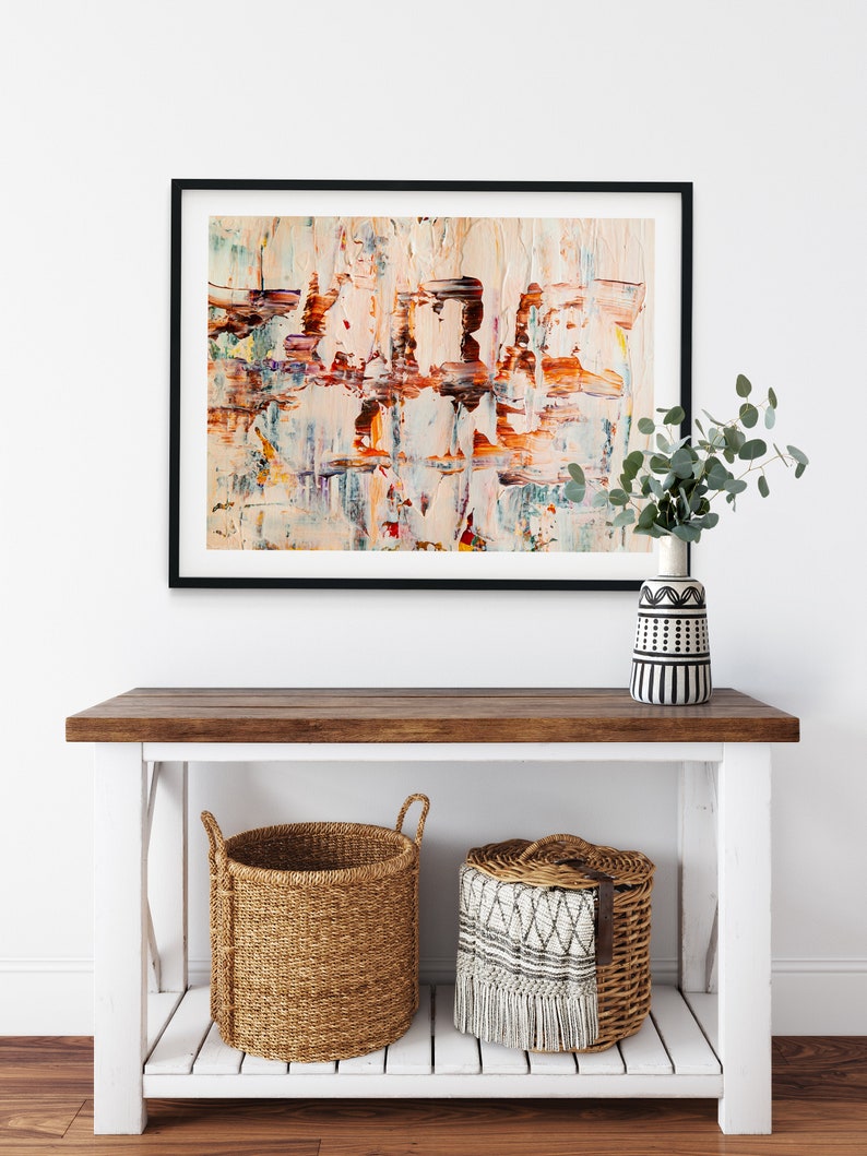 Abstract Chunky Paint Print Printable Abstract Wall Decor | Etsy