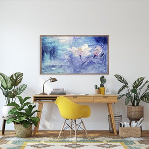 Painted Flowers, Samsung Frame TV Art, Instant Download, Flowers, Frame ...
