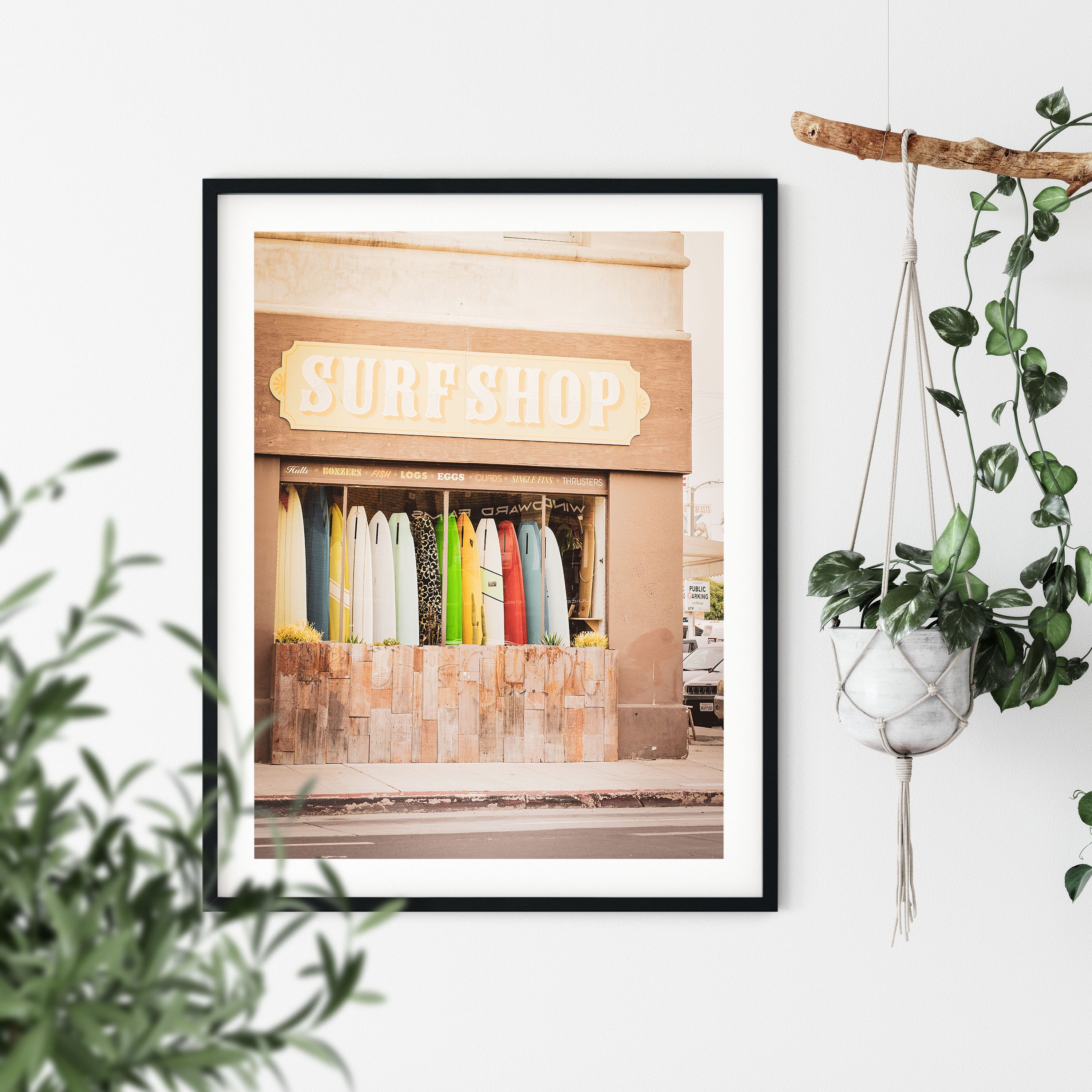 Surf Shop by the Sea Surf Print Printable Beach Wall Decor | Etsy