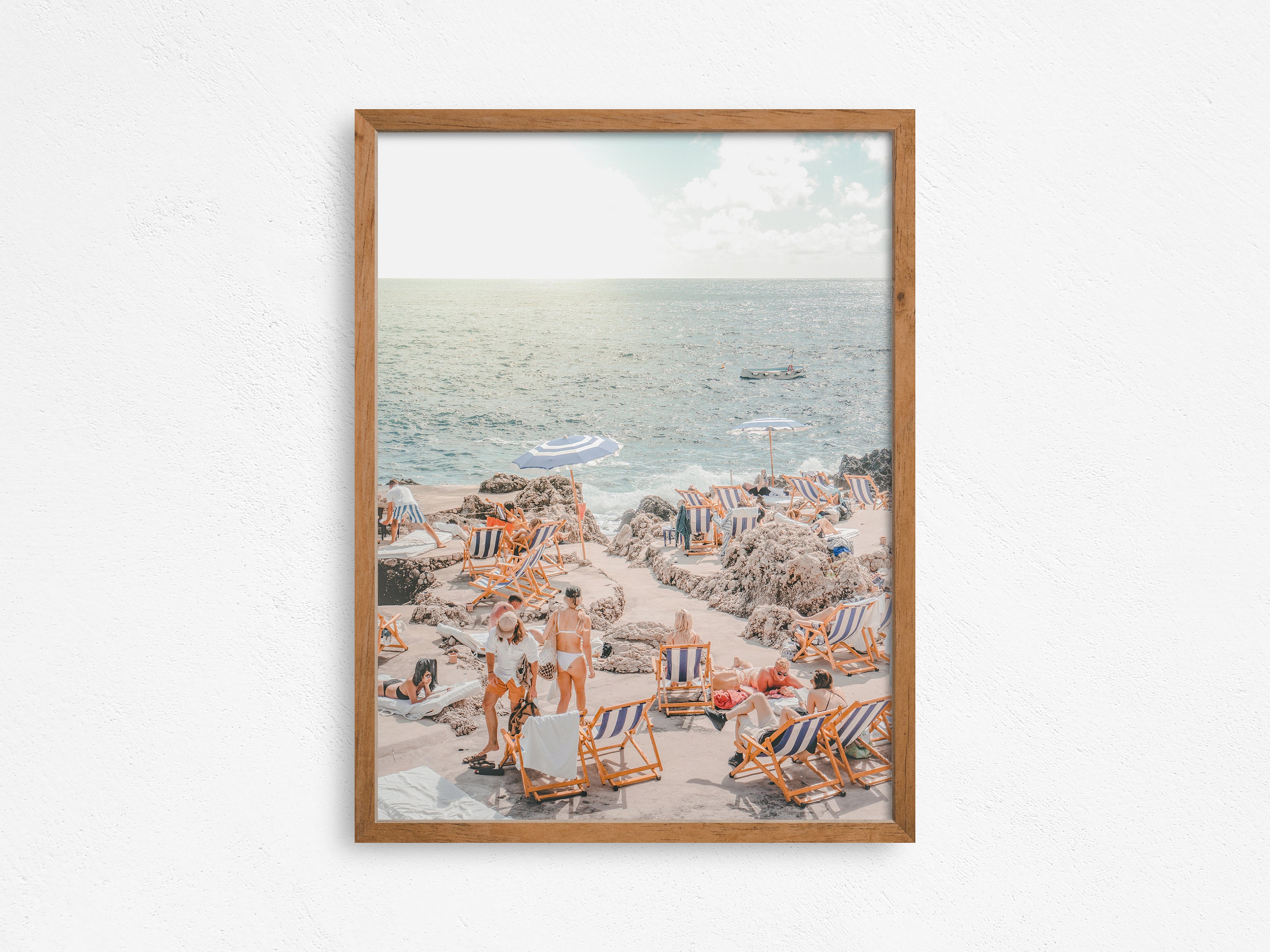 White Sandy Beach in Capri Print Italy Print Italian Beach | Etsy