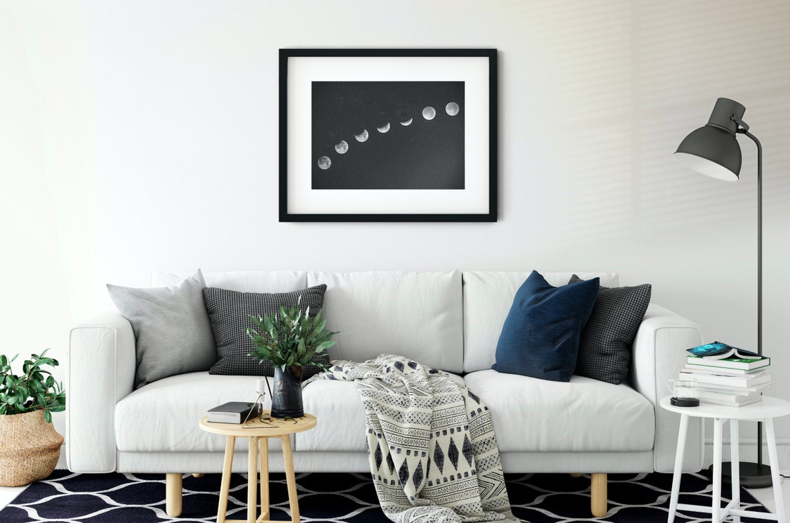 Moon Phase Print Printable Modern Wall Decor Modern Print | Etsy