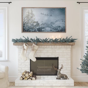 Samsung Frame TV Art for Christmas, Santa's Departure, Winter ...