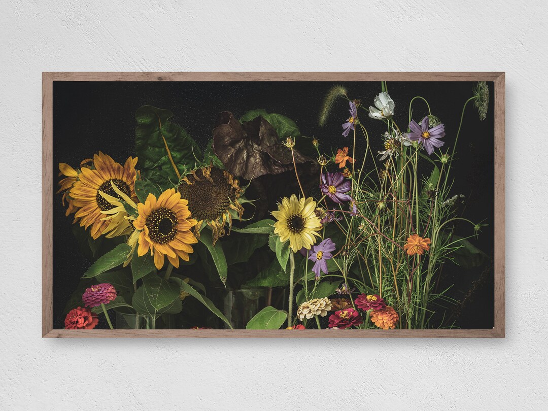 Wildflower Samsung Frame TV Art, Sunflower Bouquet (digital Download ...