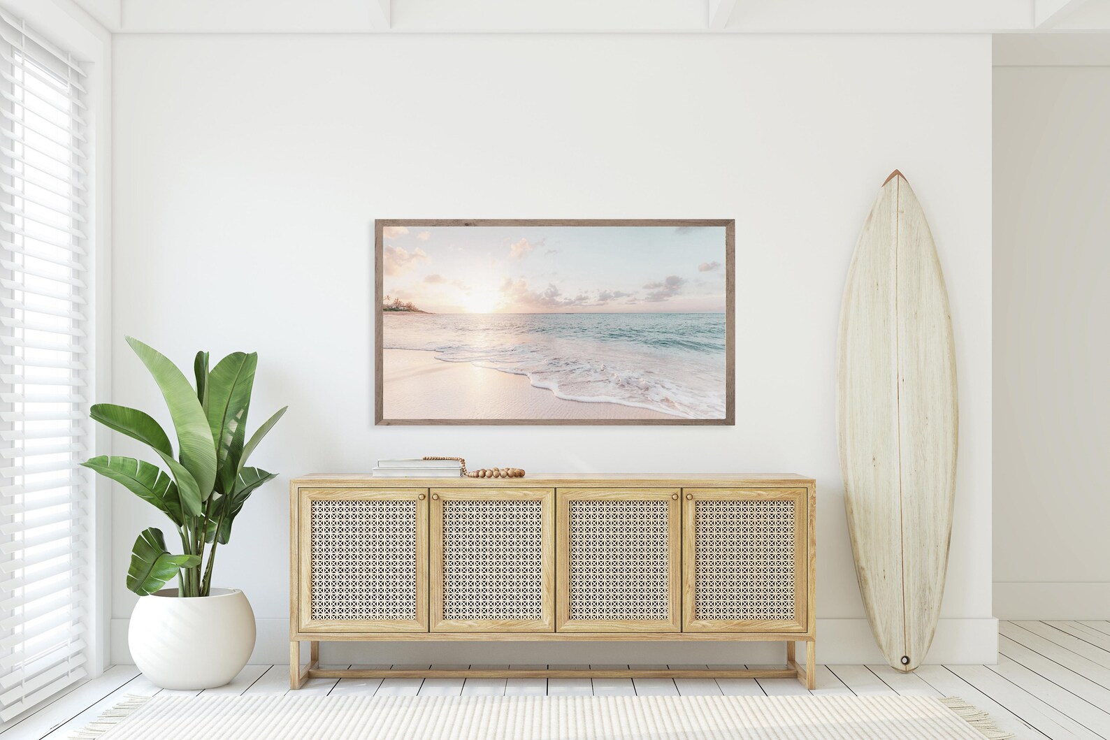 Samsung Frame TV Art Pastel Golden Hour Beach Fun Instant - Etsy