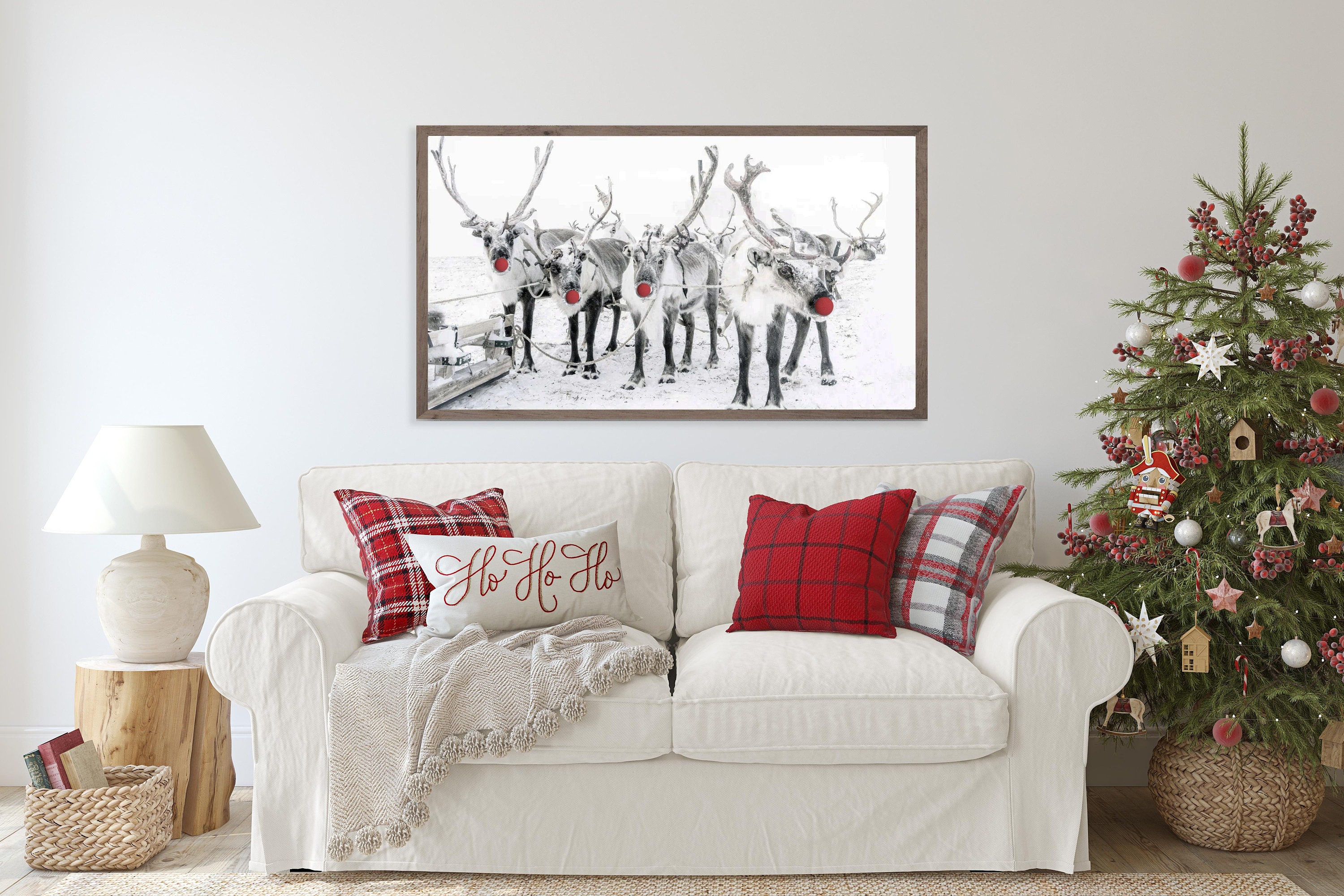 Rudolf Group in the Snow Samsung Frame TV Art Instant - Etsy
