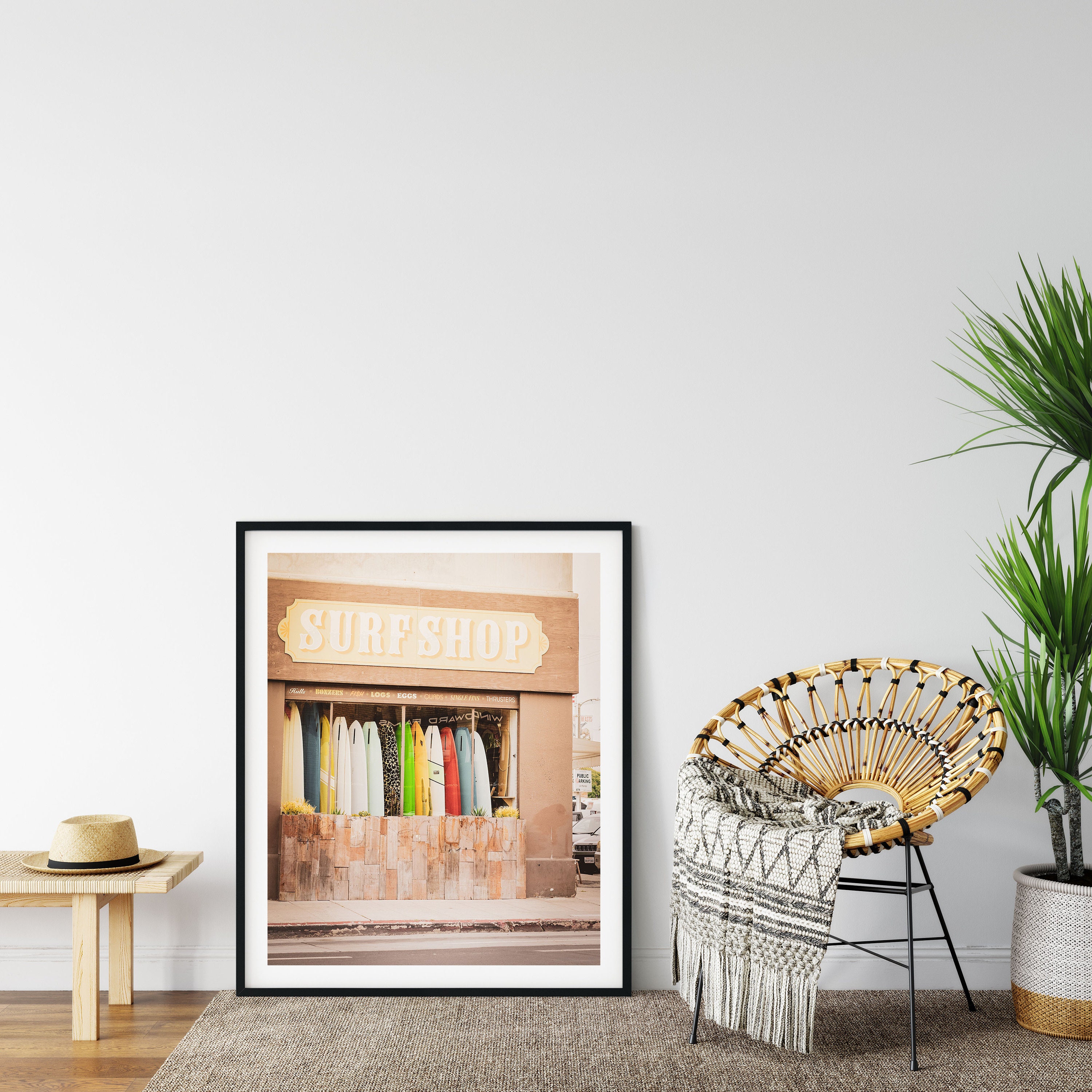 Surf Shop by the Sea Surf Print Printable Beach Wall Decor | Etsy
