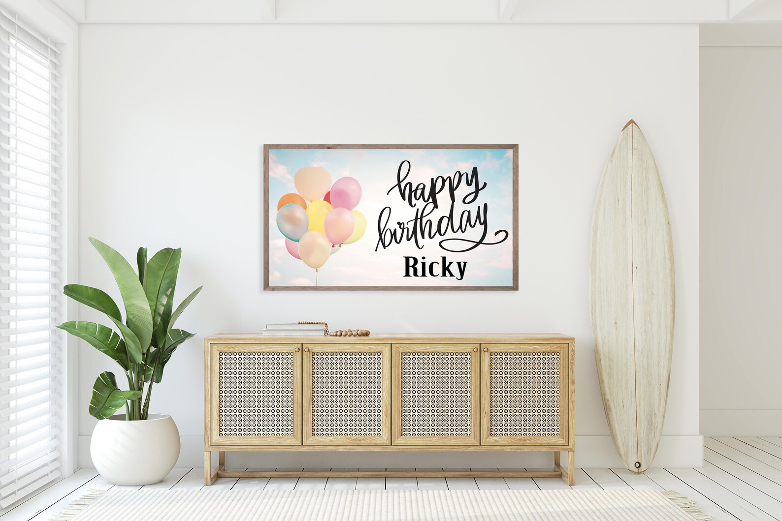 Samsung Frame TV Art Balloons Happy Birthday Samsung Art TV | Etsy