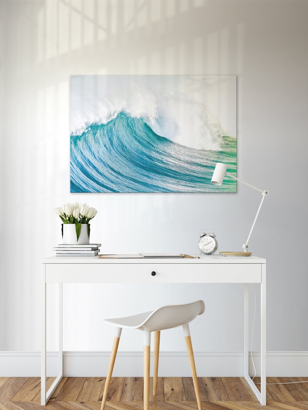 Wave Curl on Canvas (various Sizes), Wave Print, Canvas, Beach Wall ...