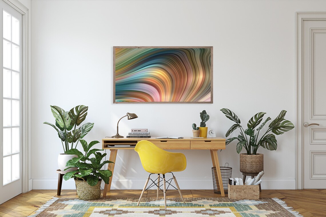 Samsung Frame TV Art Instant Download Modern Swirl Frame TV - Etsy