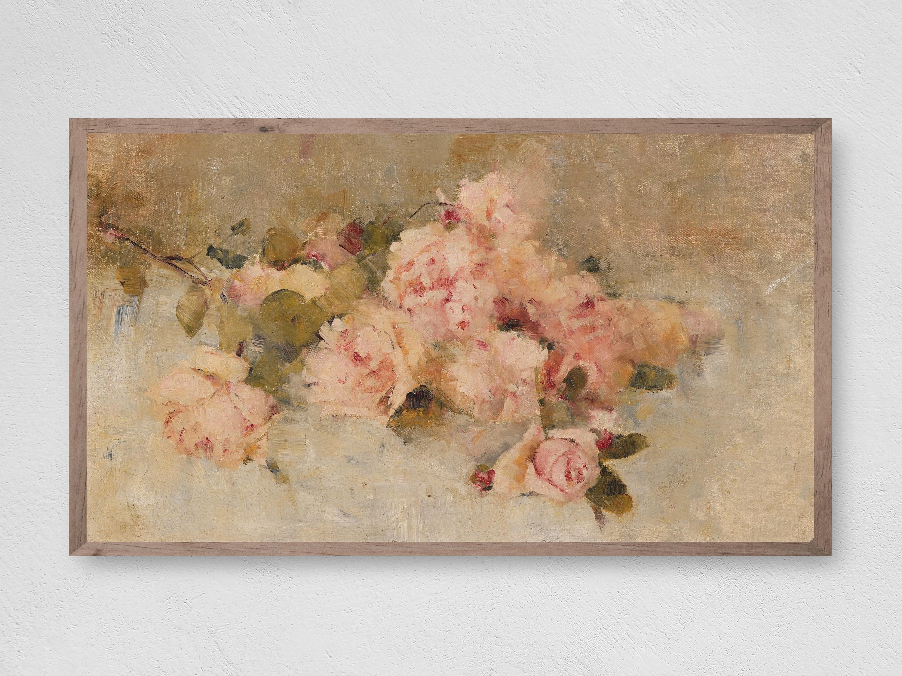 Art & Collectibles Digital Prints Soft Pink Flowers Samsung Art TV ...
