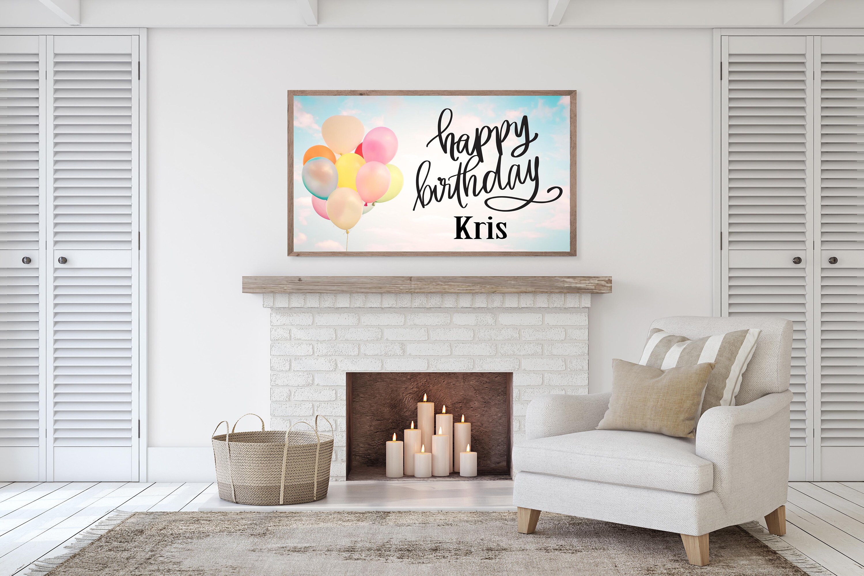 Samsung Frame TV Art Balloons Happy Birthday Samsung Art TV | Etsy