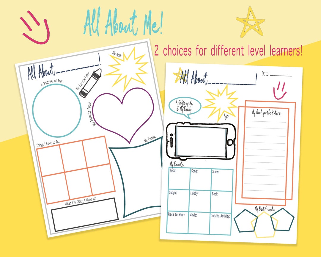 All About Me Printables - Etsy