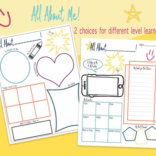 DELUXE Memory Book Kit Editable All About Me PDF Template - Etsy