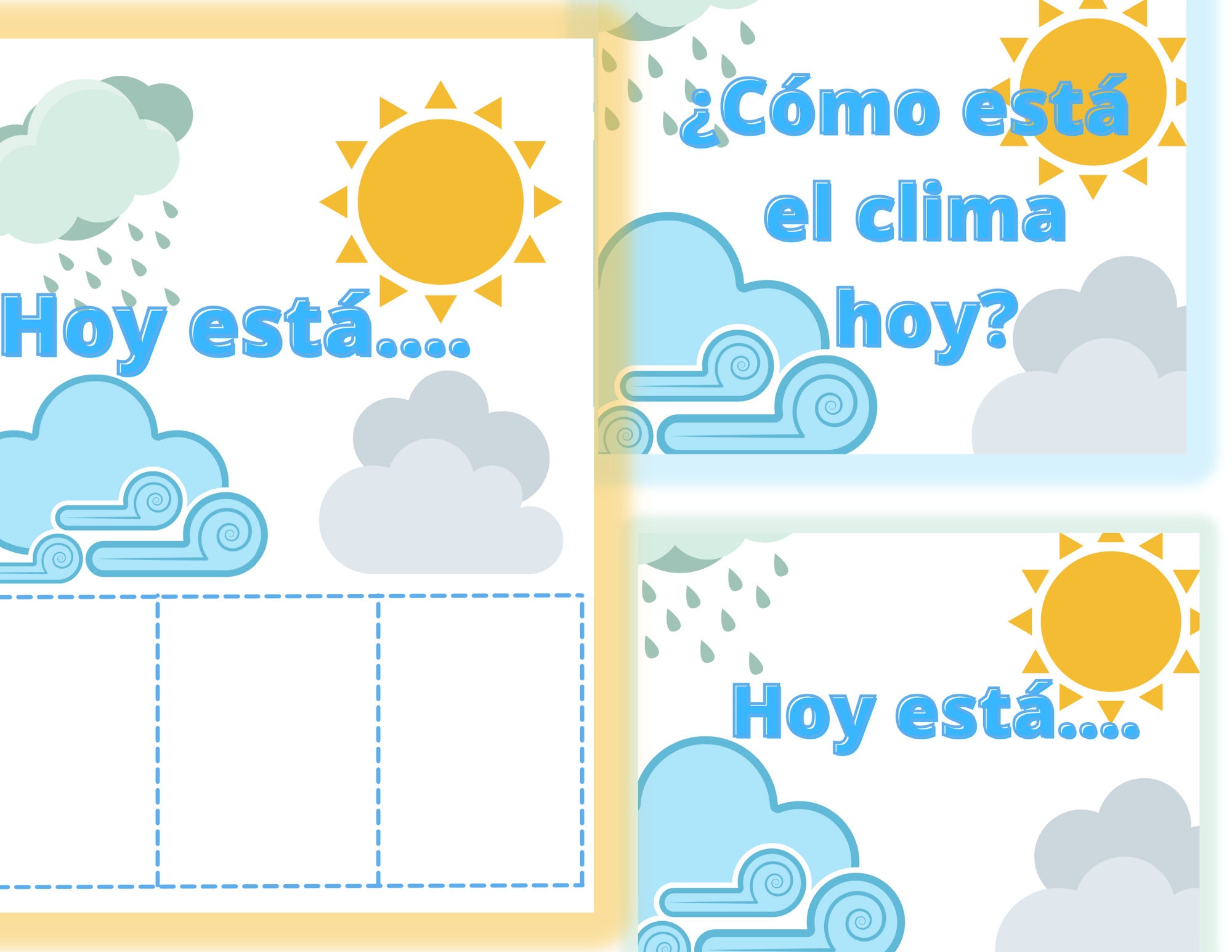 El Clima/weather Vocabulary in English & Spanish Printables - Etsy