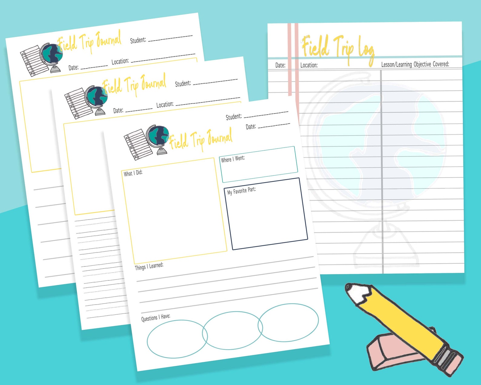 Field Trip Reports and Field Trip Log Printable Pack - Etsy