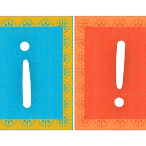 Mexican Style Papel Picado PRINTABLE BANNER- PDF Spanish Alphabet A-Z ...