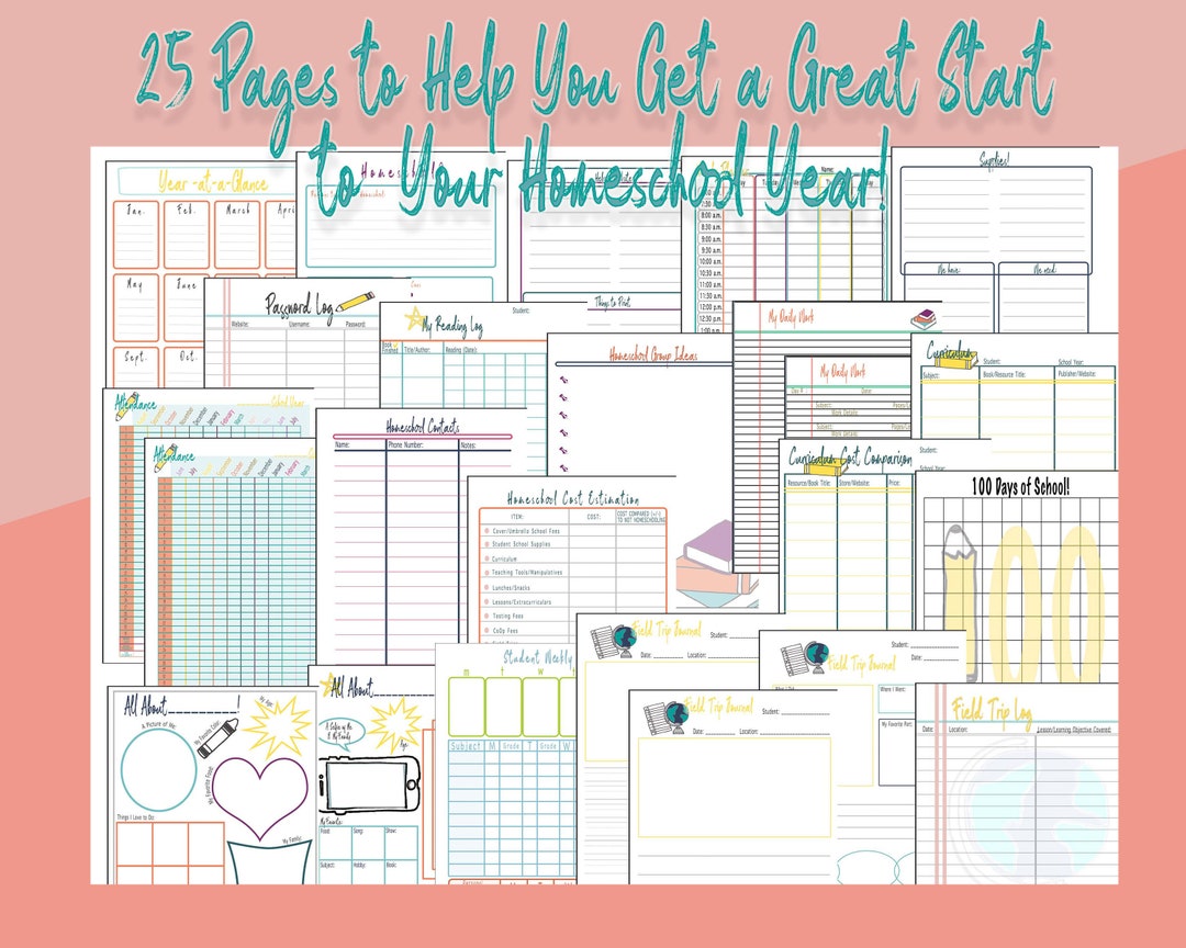 Homeschool Get Started & Yearly Planning Packet Bundle - Etsy