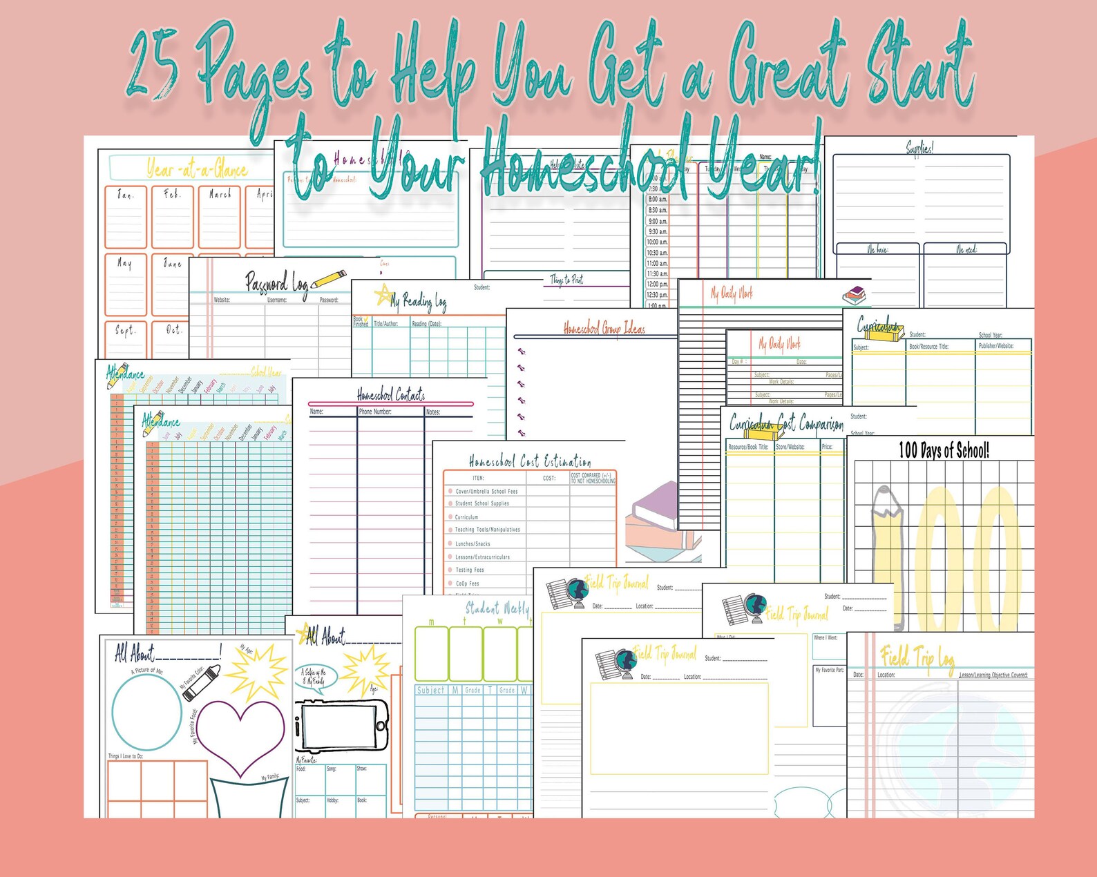 Homeschool Get Started & Yearly Planning Packet Bundle - Etsy