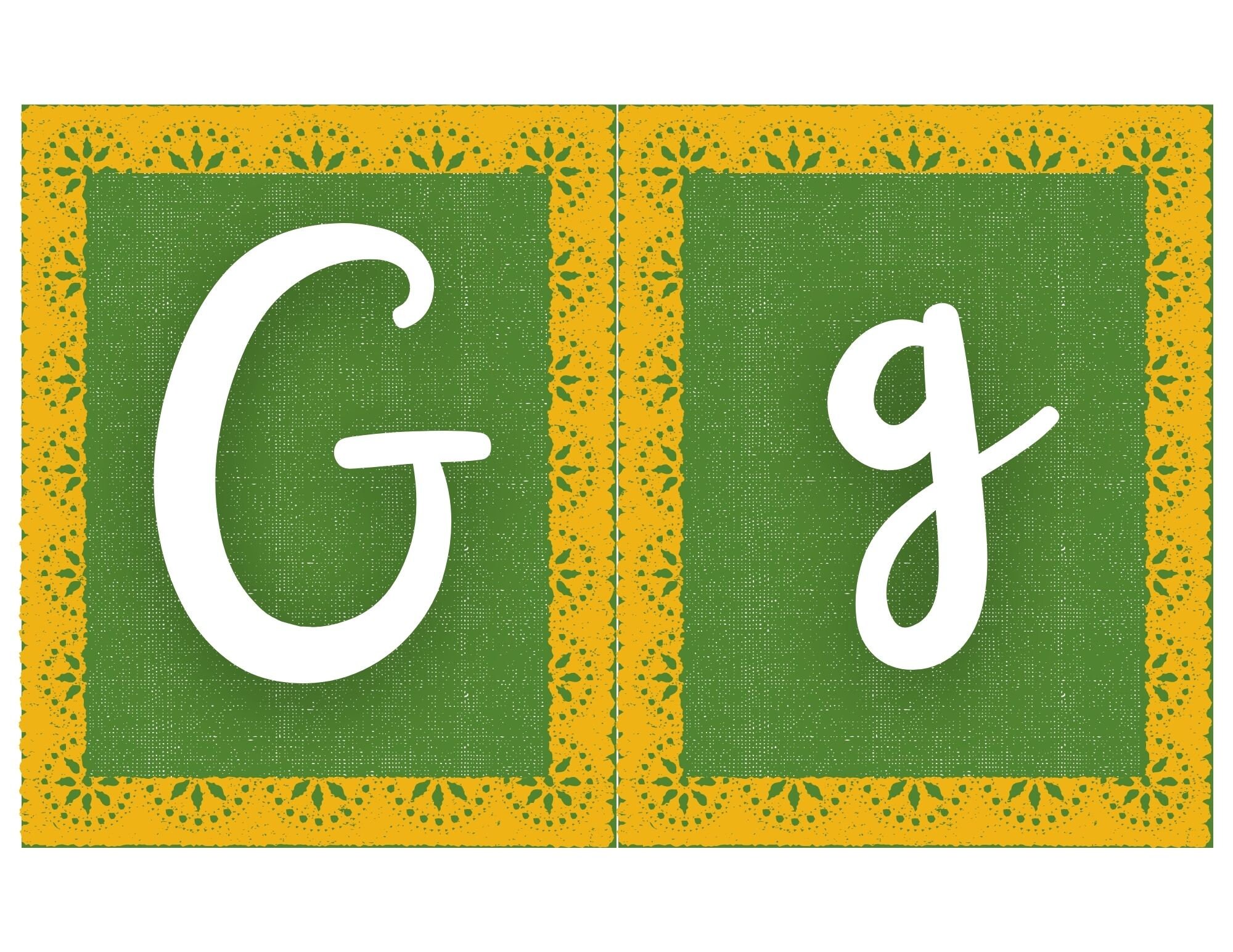 Mexican Style Papel Picado PRINTABLE BANNER- PDF Spanish Alphabet A-Z ...