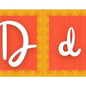 Mexican Style Papel Picado PRINTABLE BANNER- PDF Spanish Alphabet A-Z ...