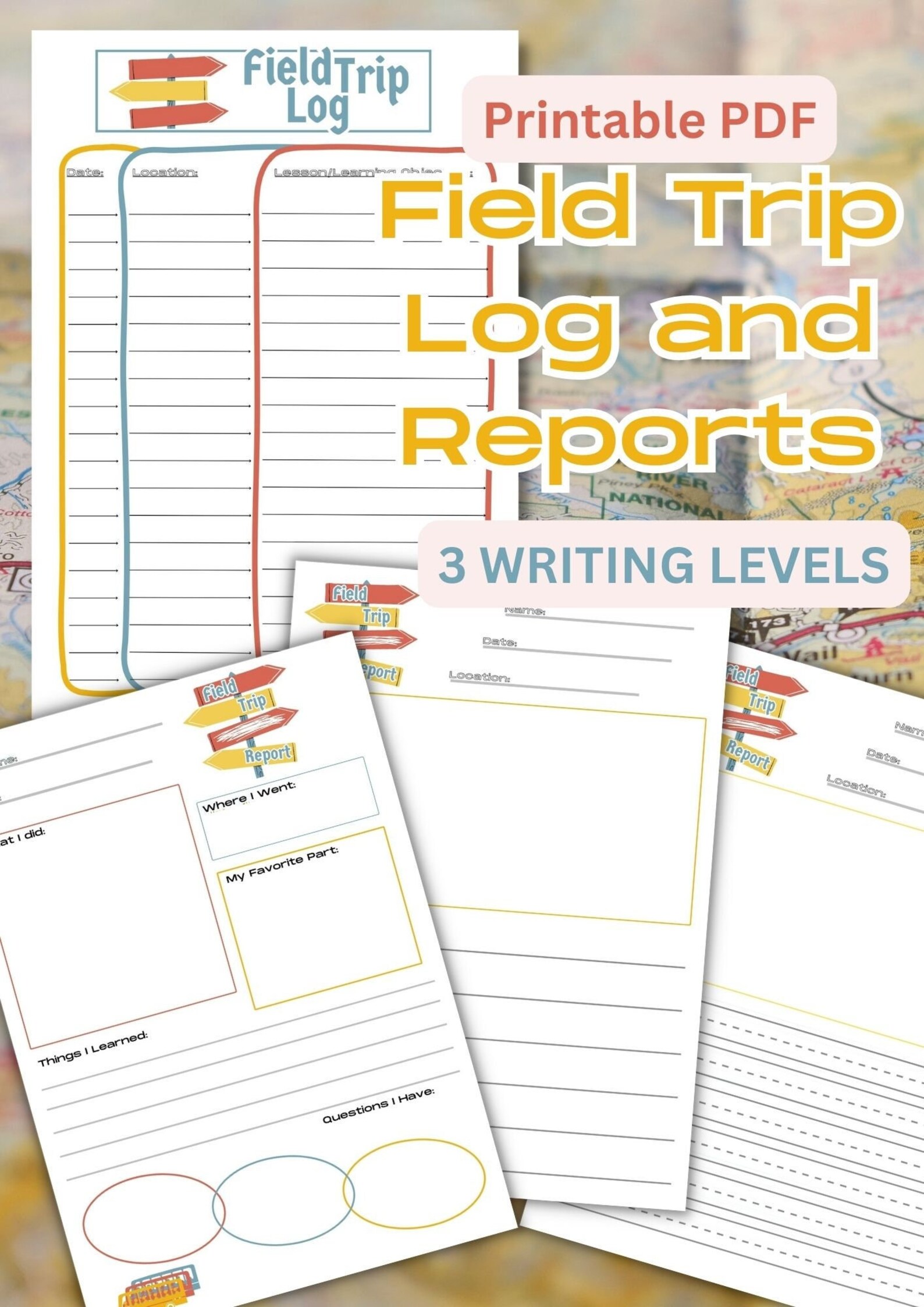Field Trip Reports and Field Trip Log Printable Pack - Etsy