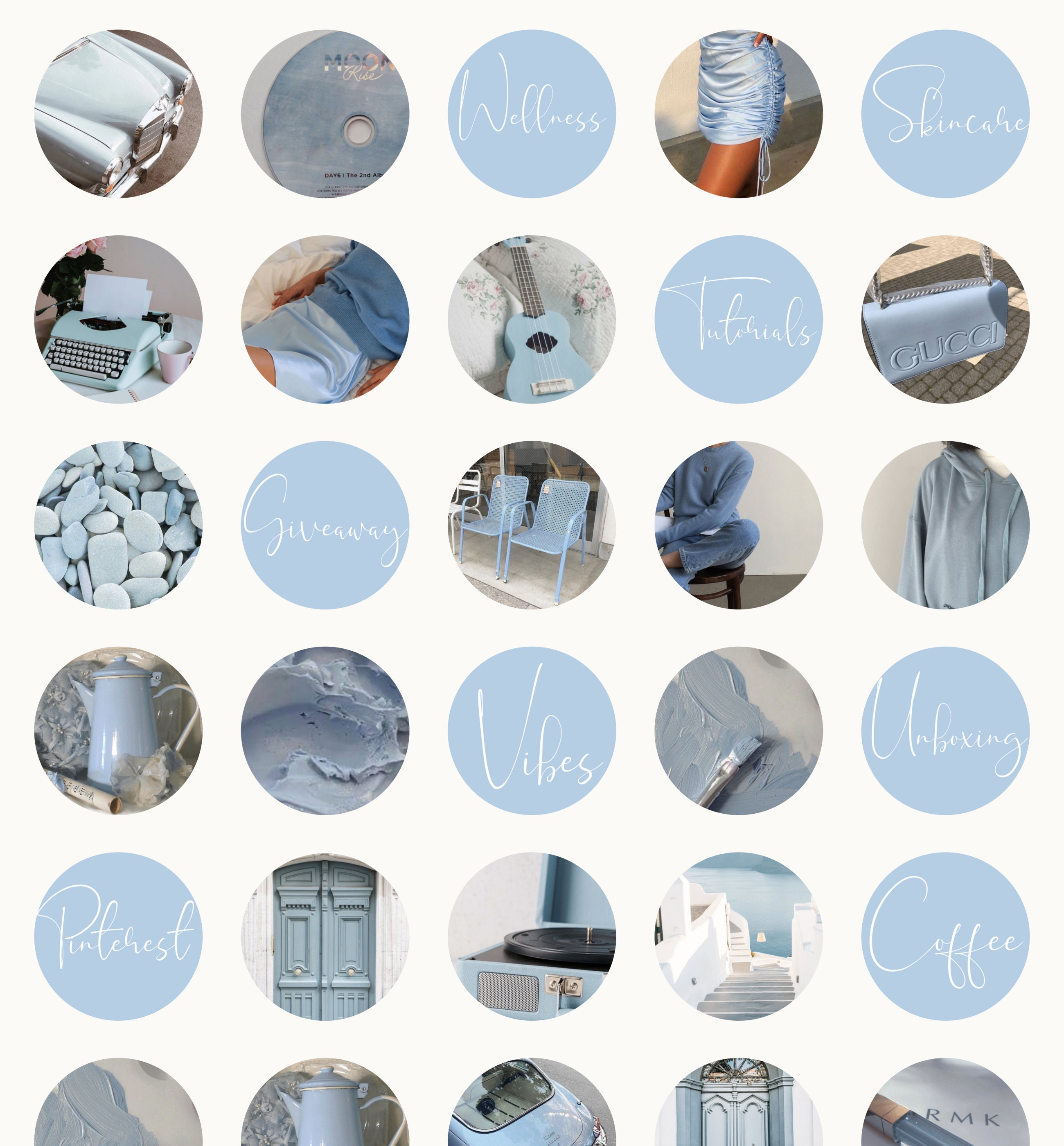 80 Blue Instagram Story Highlight Covers Instagram Story - Etsy