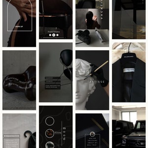 200 Best Seller Black Instagram Post Templates | Dark Aesthetic ...