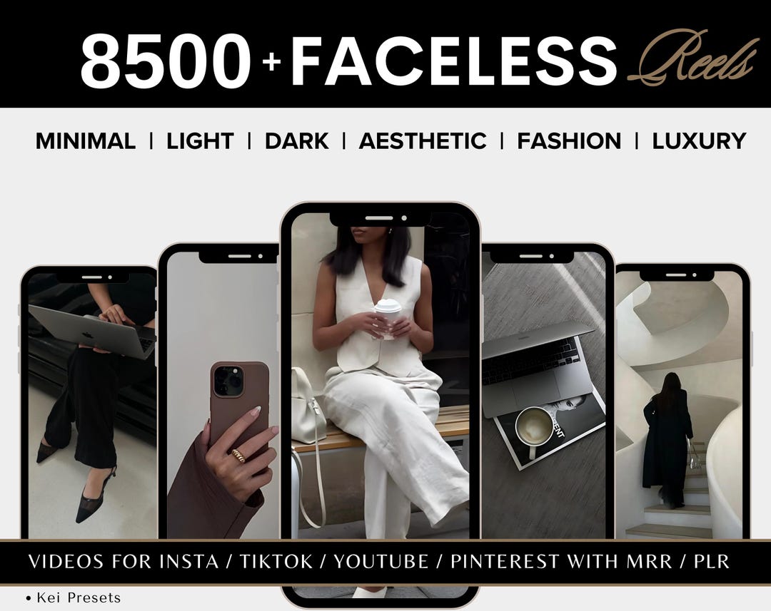 8500+ Faceless Videos for Instagram Reels | Aesthetic Faceless Digital ...