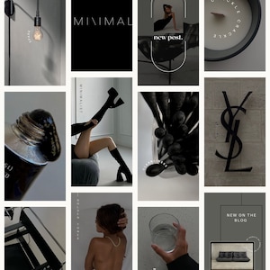 200 Best Seller Black Instagram Post Templates | Dark Aesthetic ...