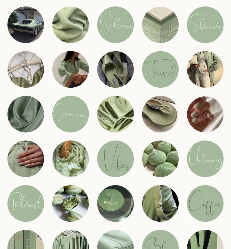 60 Green Instagram Story Highlight Covers Instagram Story | Etsy