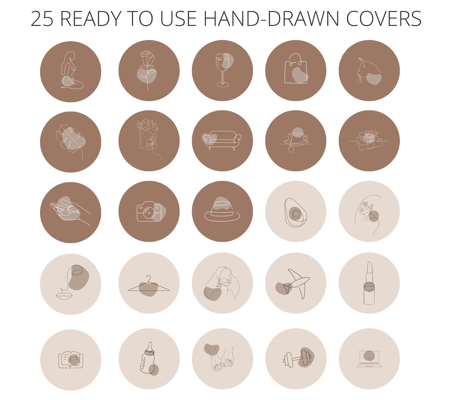 Neutral instagram highlight covers - golachip