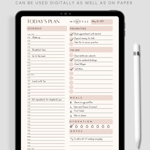 Digital Undated Pink Daily Planner for Goodnotes Digital Planner ...