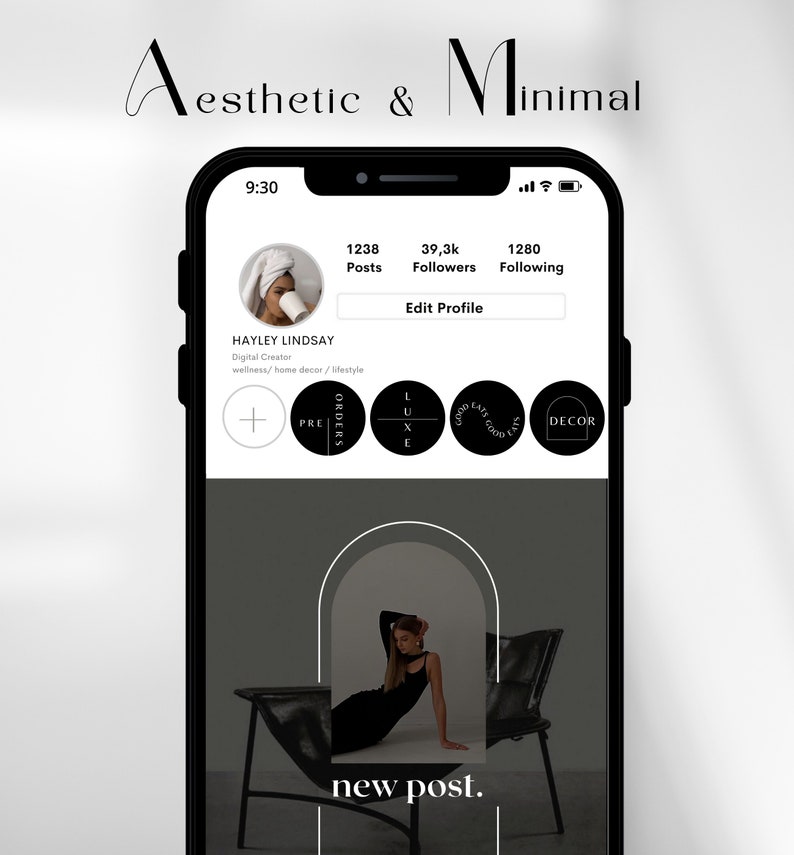 100 Black Aesthetic Instagram Story Highlight Covers | Minimalist Text ...