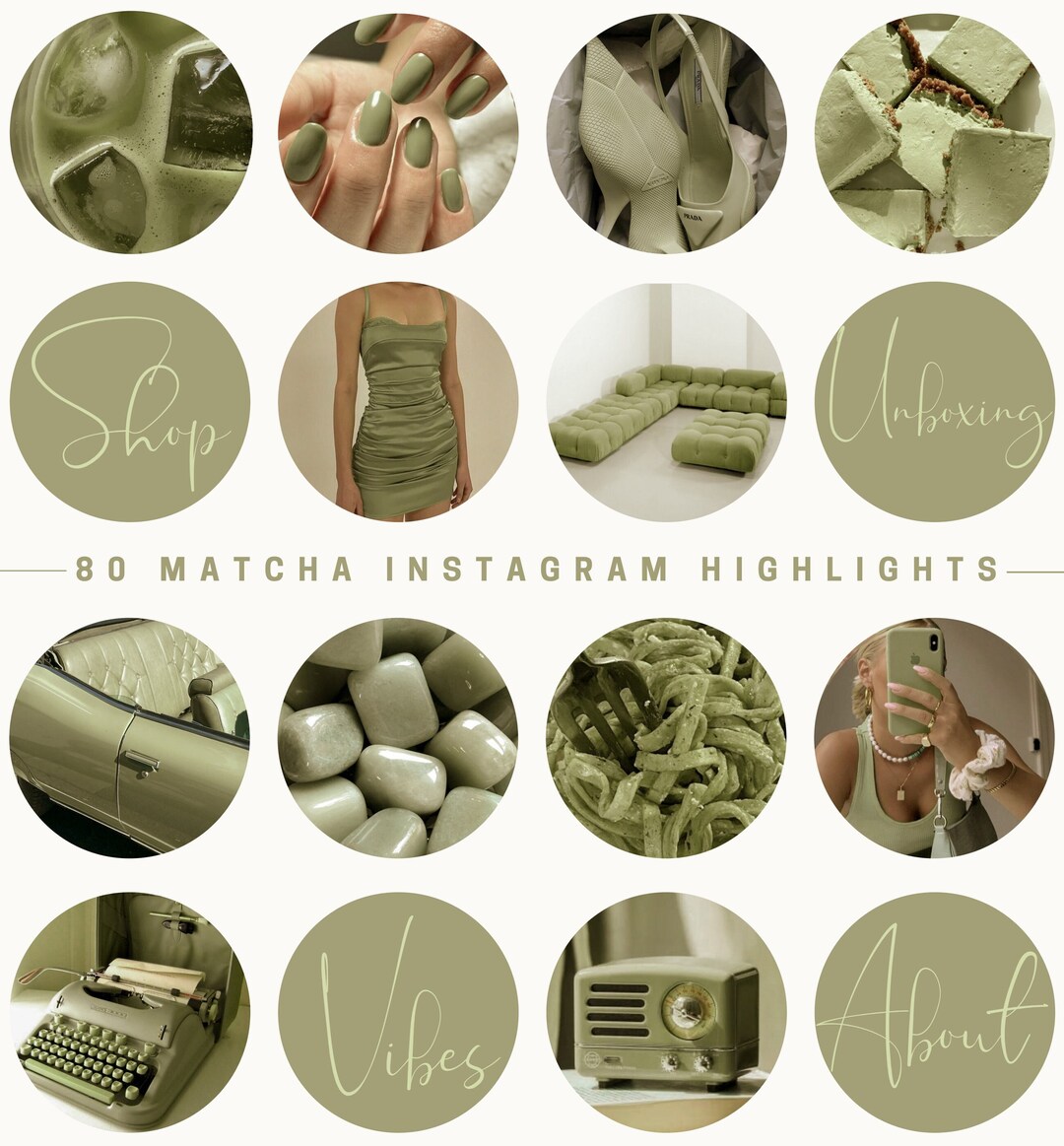 80 Matcha Instagram Story Highlight Covers | Instagram Story Highlight ...