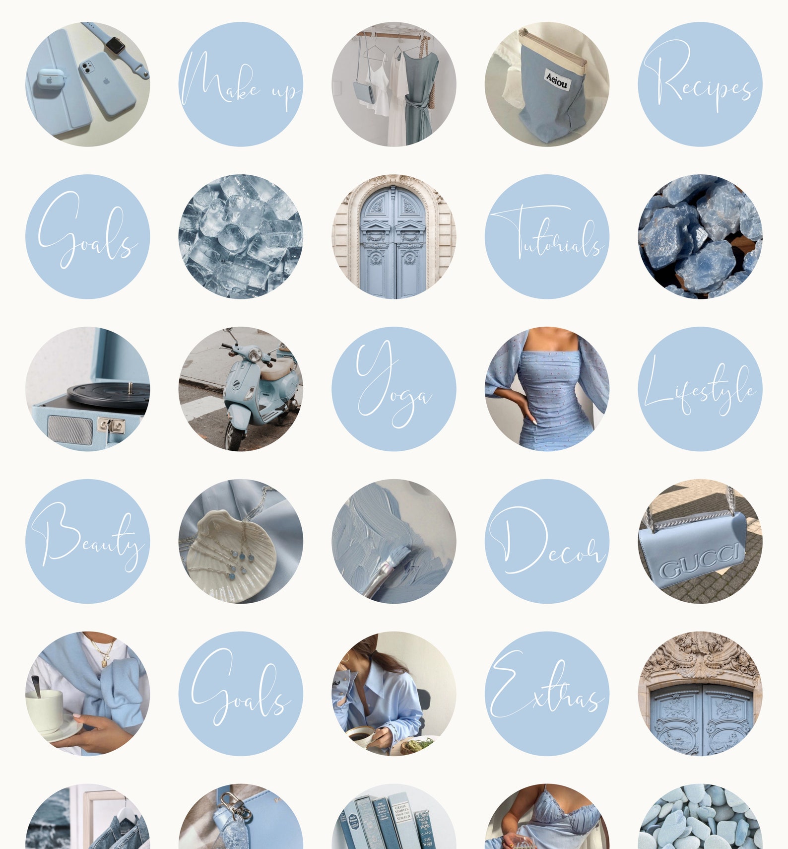 80 Blue Instagram Story Highlight Covers Instagram Story - Etsy