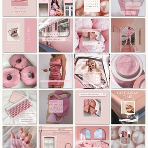 80 Instagram Post Templates| Pink Instagram Post Engagement | Instagram ...