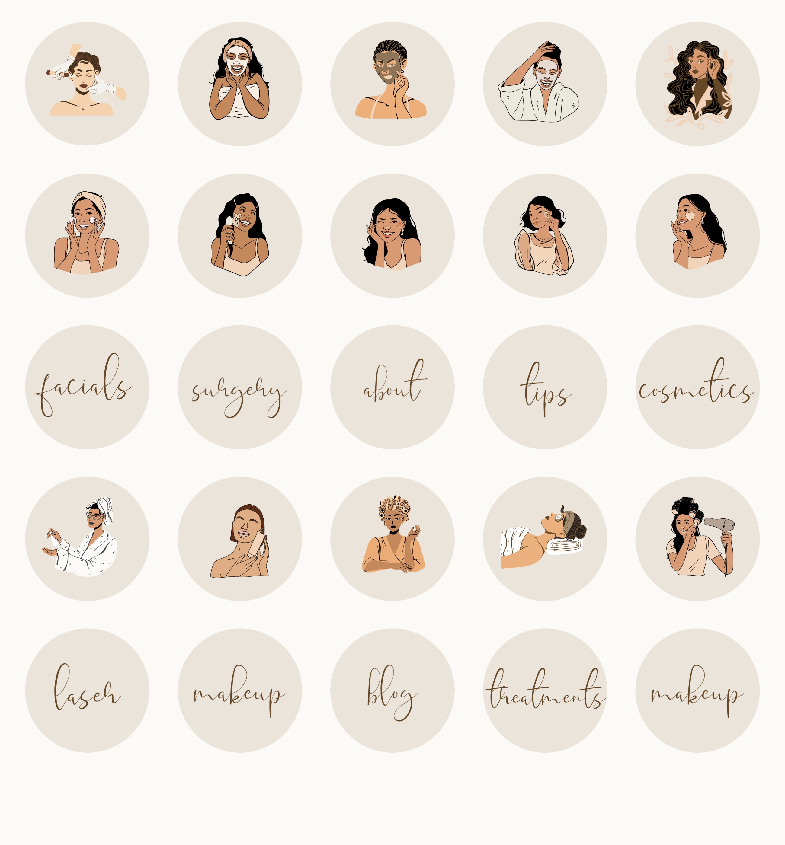 50 Esthetician Instagram Highlight Icons Skincare Instagram - Etsy