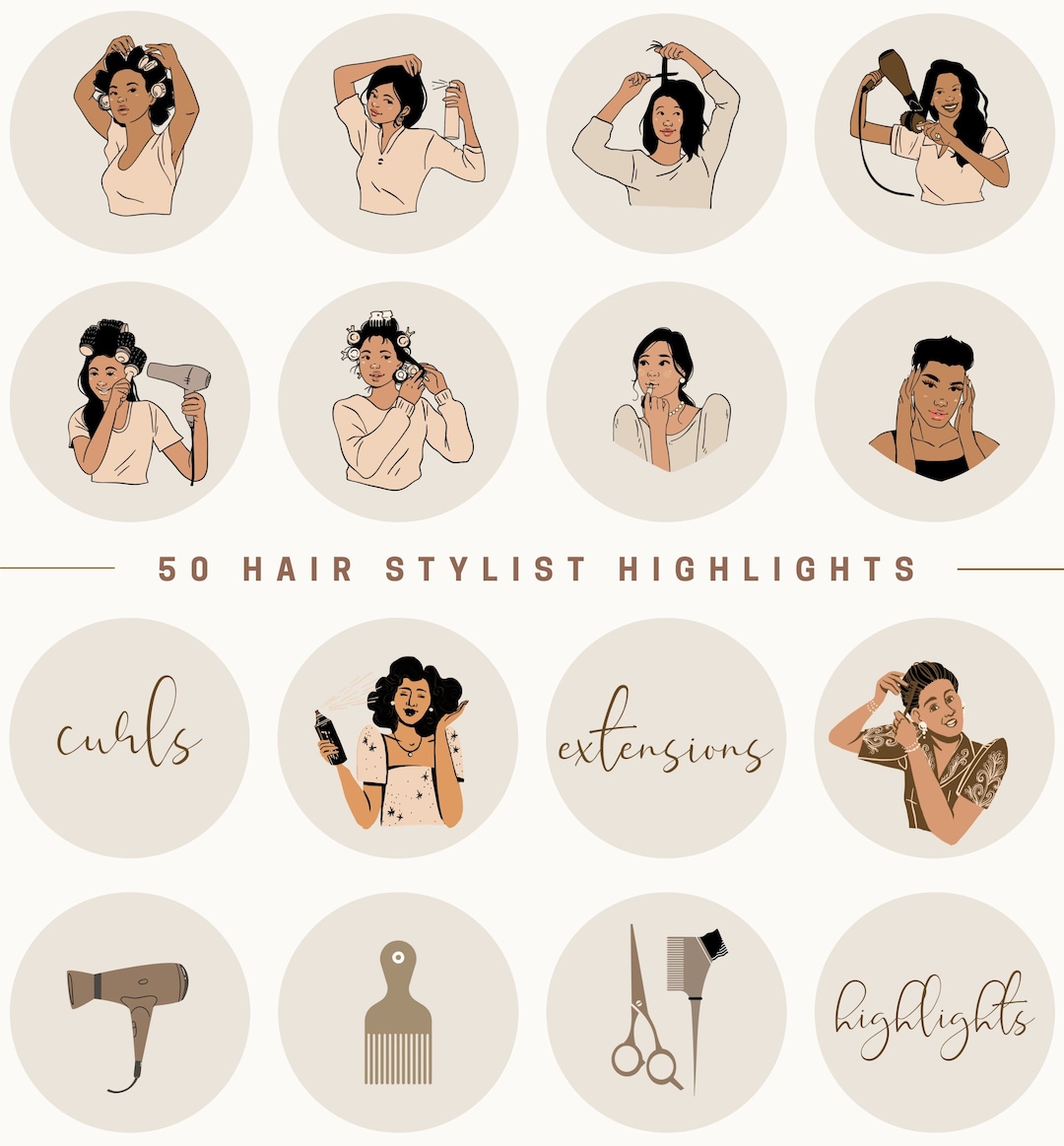 50 Hair Stylist Instagram Story Highlights | Beauty Salon Icons ...