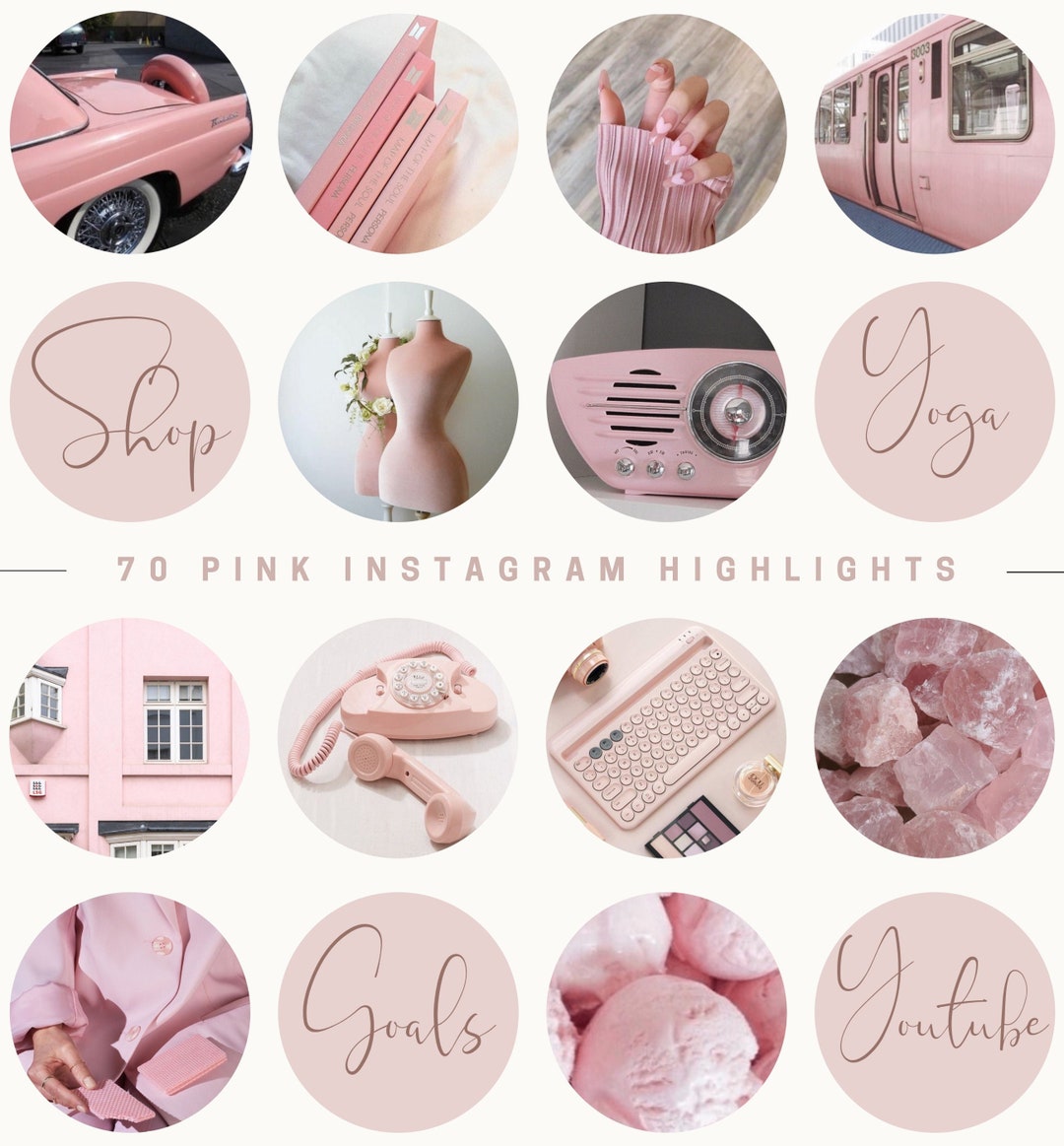 70 Pink Instagram Story Highlight Covers | Instagram Story Highlight ...