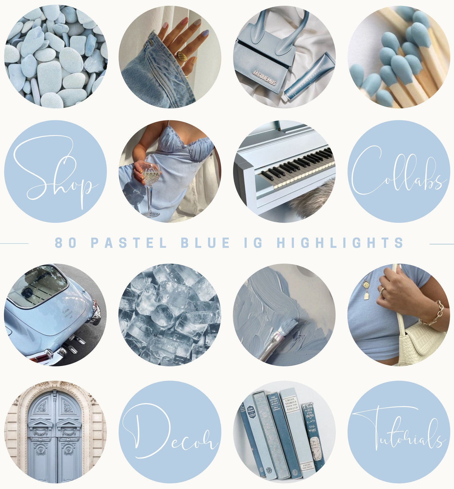 80 Blue Instagram Story Highlight Covers Instagram Story - Etsy